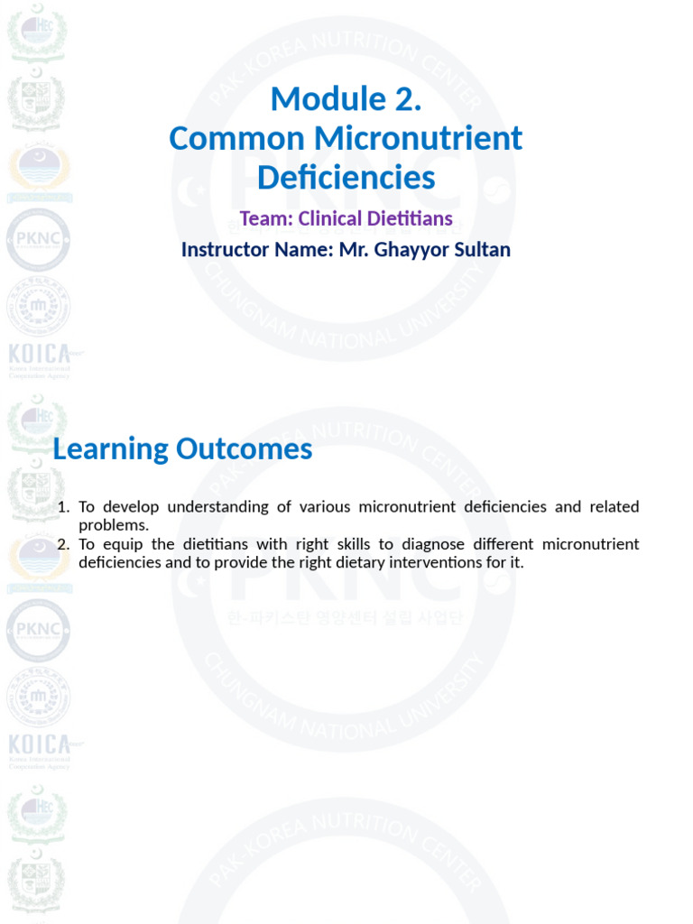 M2. Common Micronutrient Deficiencies (Section-II) | PDF | Vitamin A ...