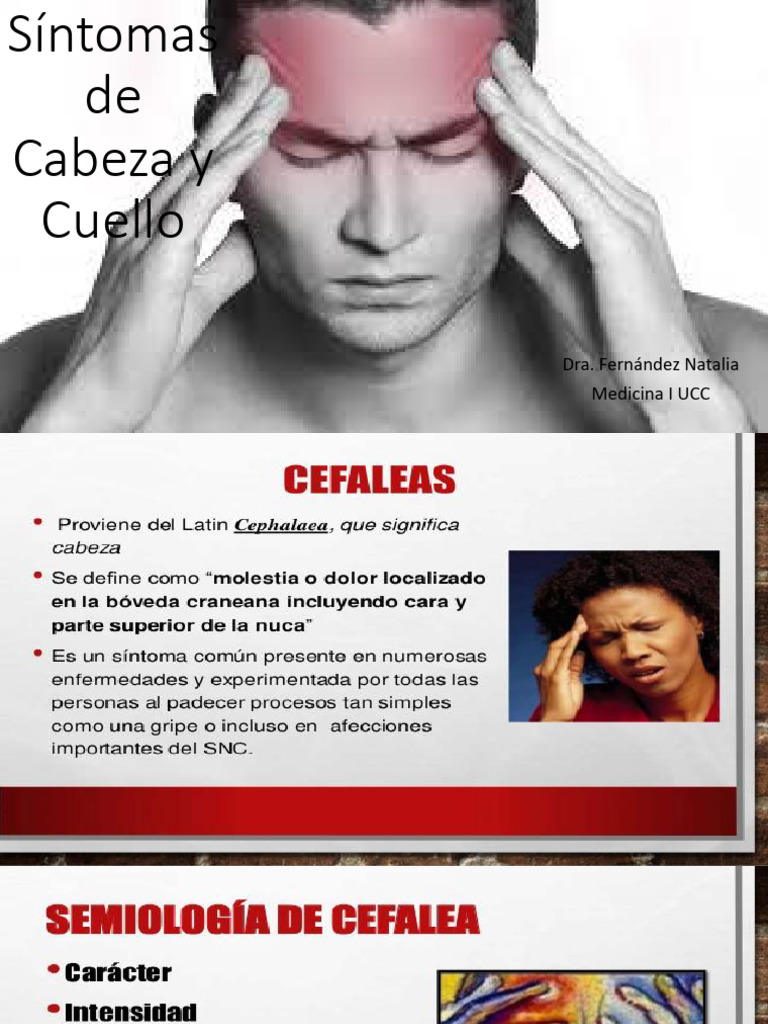 Sintomas de Cabeza y Cuello-Cefaleas | PDF