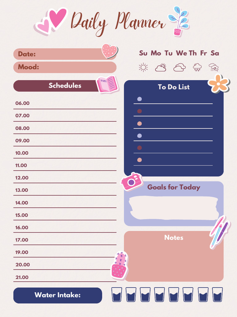 Daily Planner A4 | PDF