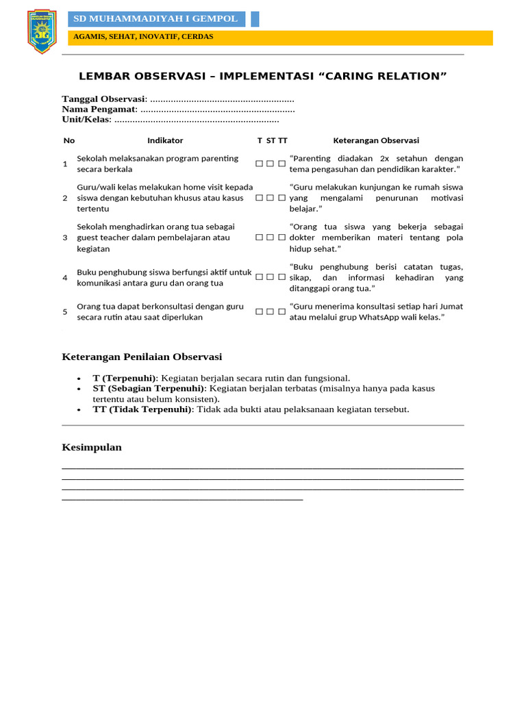 Holistik 5 Form Observasi Wawancara | PDF