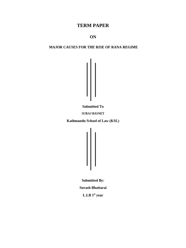 History Causes of Rise of Rana Regime | PDF | Nepal