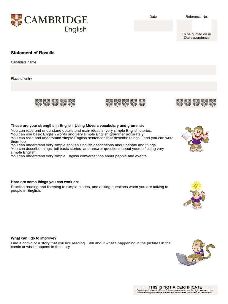 Statement of Result 1 | PDF