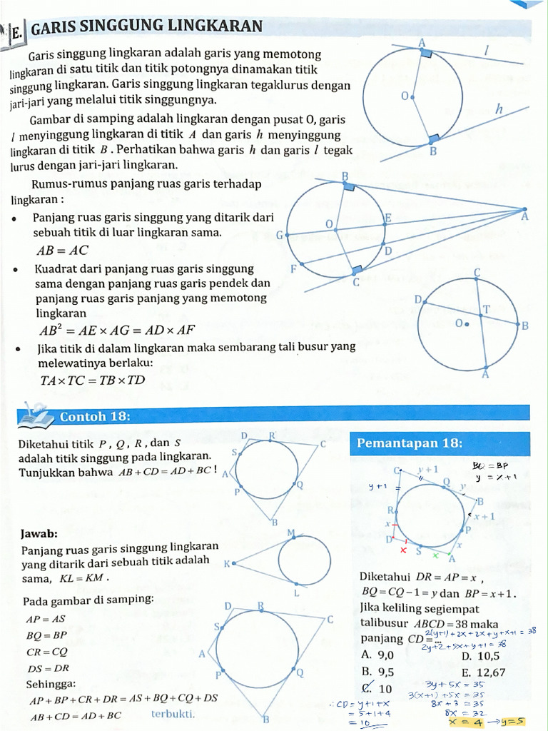 Garis Singgung Lingkaran | PDF