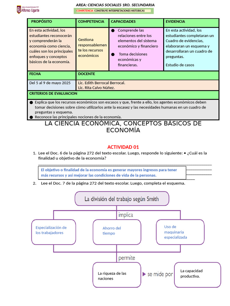 CC - SS 1° SEMANA 8.1 - (Desarrollado) | PDF | Producto Interno Bruto | Oferta (economía)