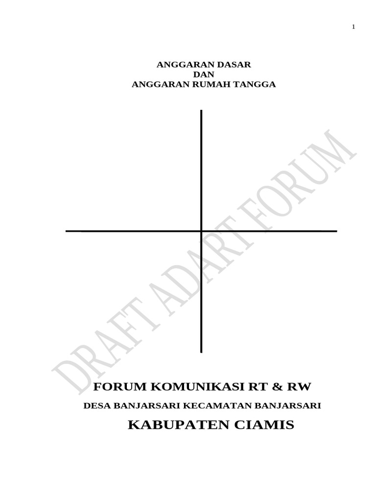 AD/ART Forum RT/RW Banjarsari | PDF