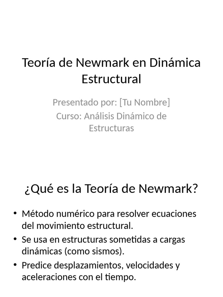 Teoria Newmark Diapositiva | PDF