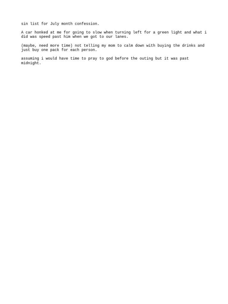 Sin List | PDF