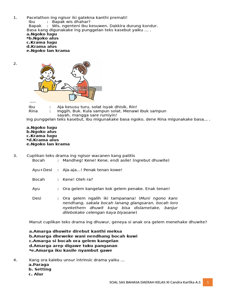 Sas Bader Kelas Xi Candra Upload | PDF