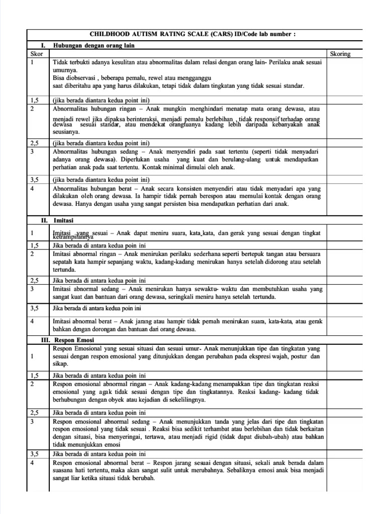PDF Childhood Autism Rating Scale Compress 3 | PDF
