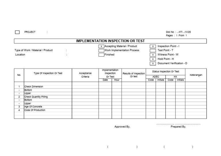 Implementation Inspection Pile | PDF