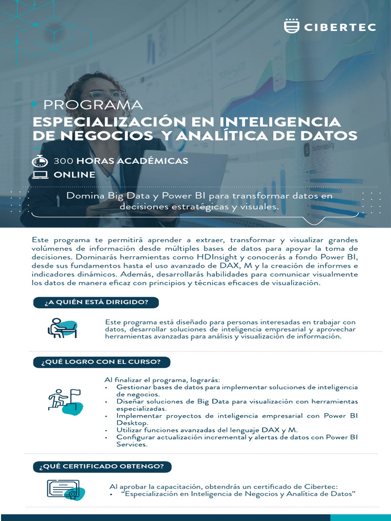Especialización en Inteligencia de Negocios y Analítica de Datos - Brochure | PDF | Inteligencia ...