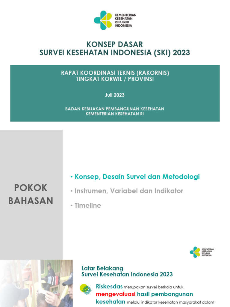 Hasil Riskesdas 2023 dan Metodologi | PDF