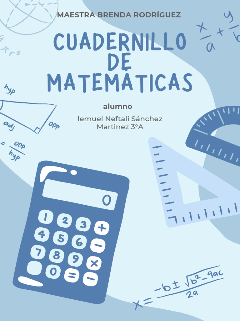 Documento A4 Portada Proyecto de Matemáticas Ilustrado Azul | PDF