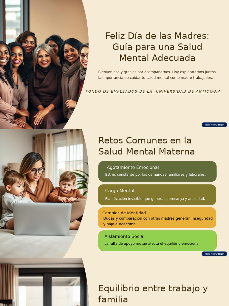 Presentación Madres | PDF | Estrés (biología) | Ansiedad