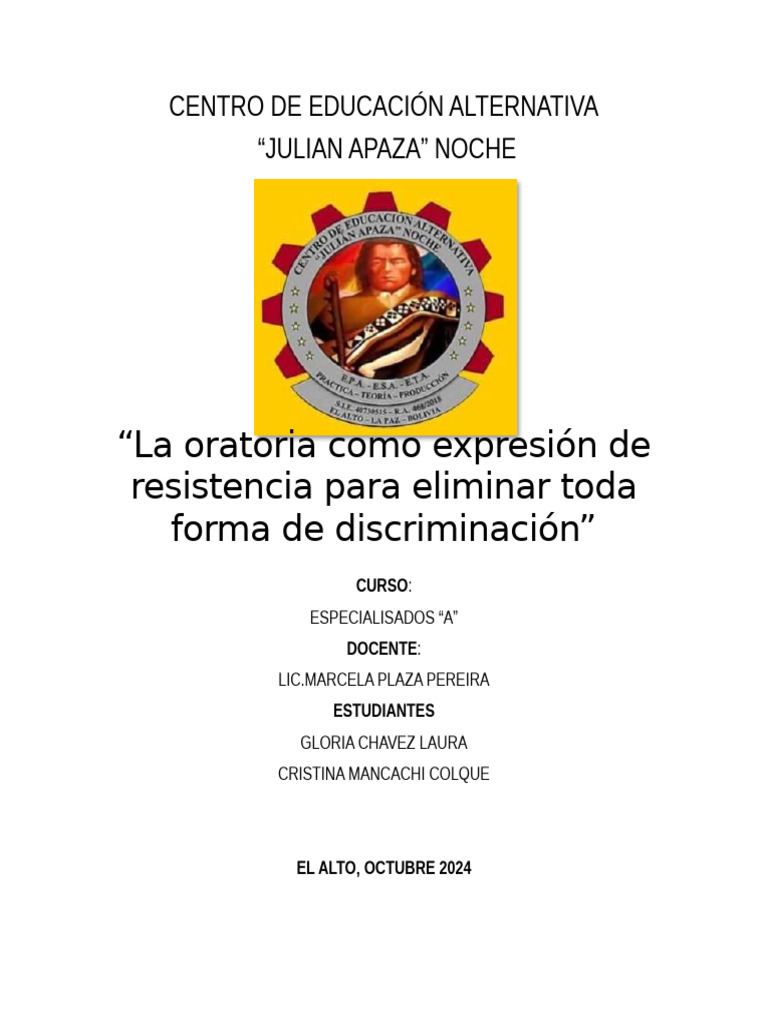 Oratoria: Herramienta de Resistencia | PDF | Hablar en público