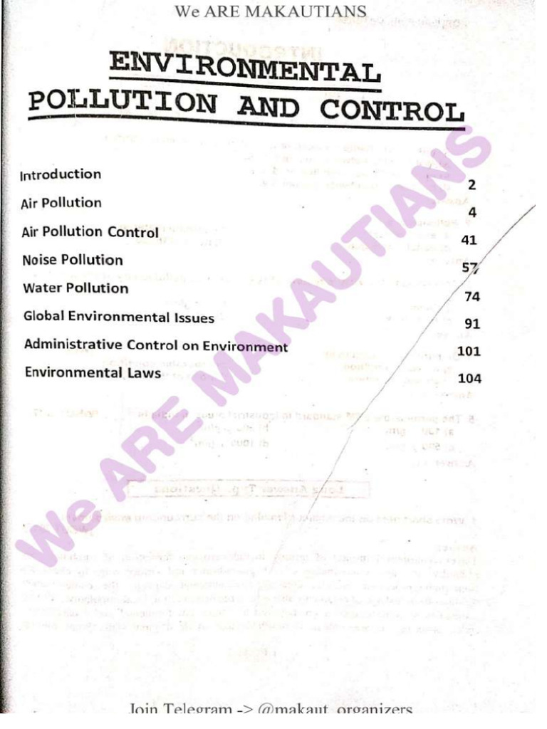 Pollution Important Notes | PDF