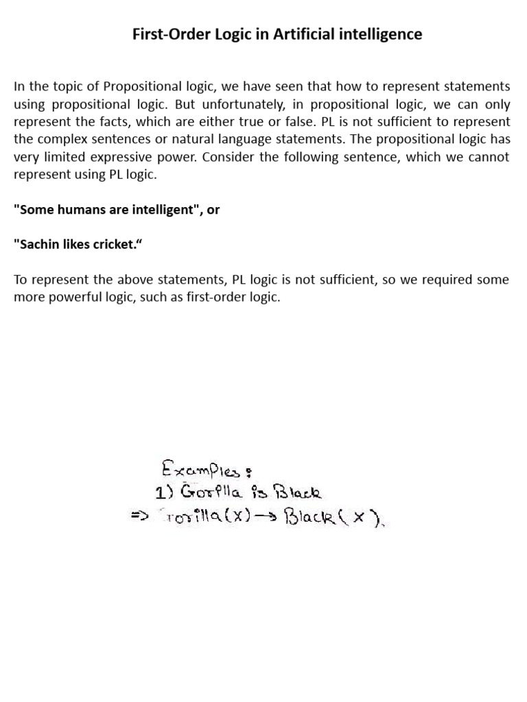 2.first Order Logic | PDF | First Order Logic | Logic