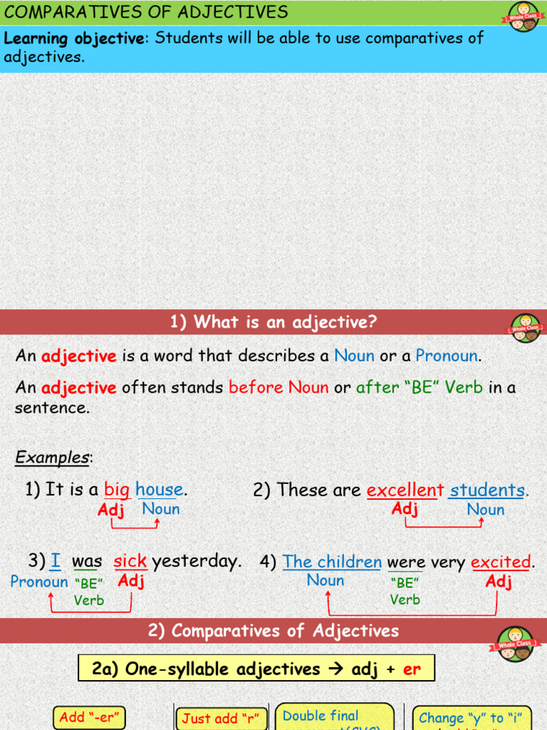 Understanding Comparative Adjectives | PDF | Adjective | Noun