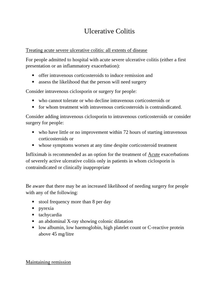 Ulcerative Colitis | PDF