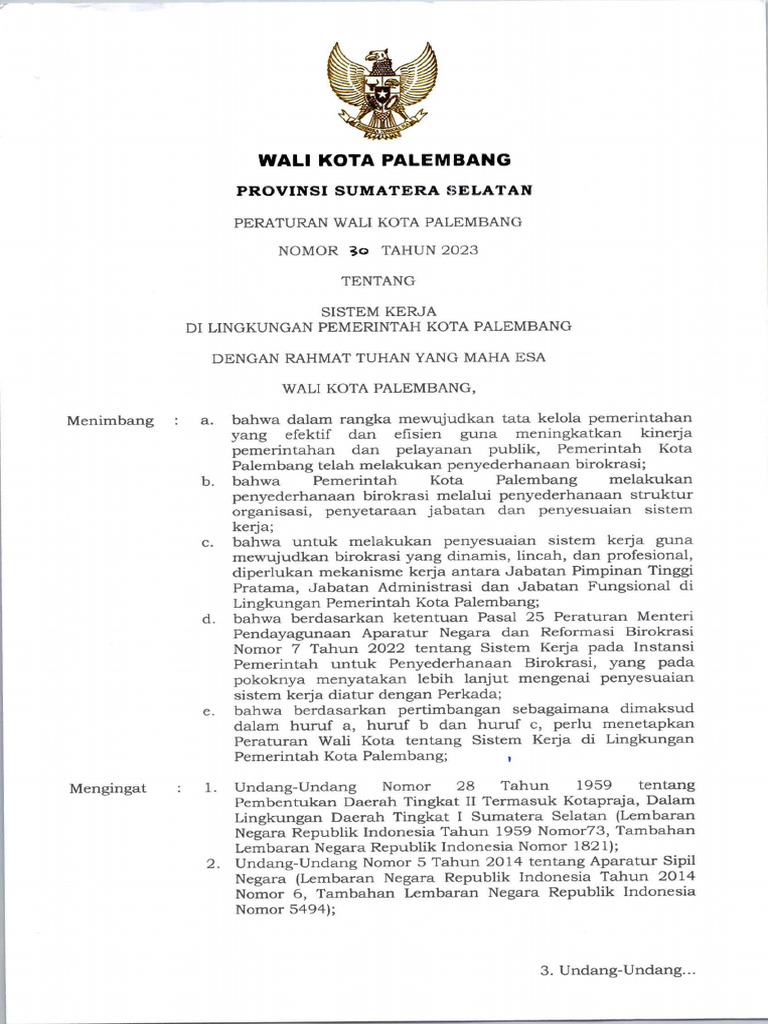 Perwali No 30 TH 2023 | PDF