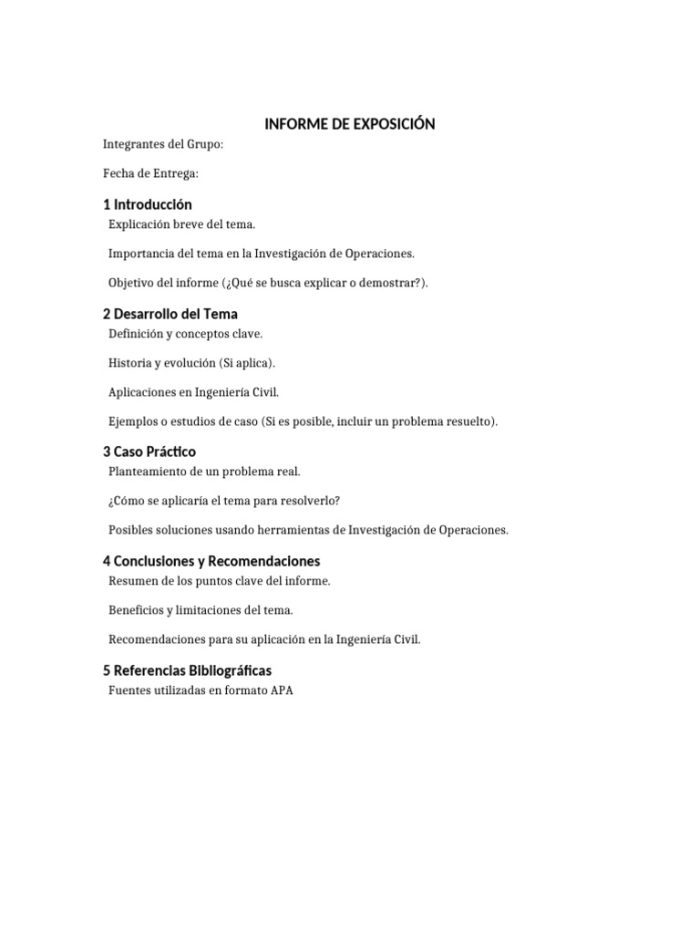 Plantilla Informe Exposiciones | PDF