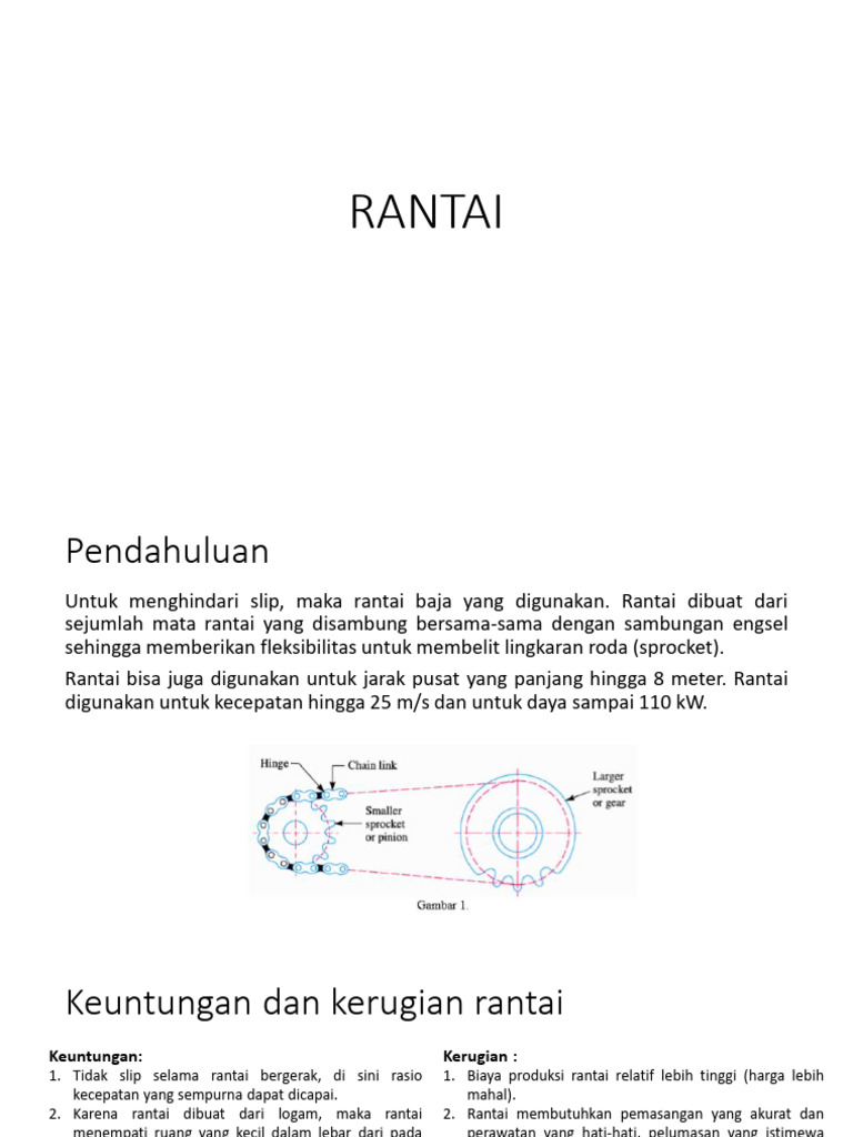 Elemen Mesin II - 05. Rantai | PDF