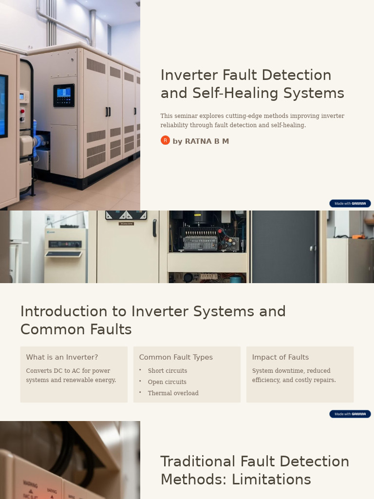 Inverter Fault Detection and Self Healing Systems | PDF | Power ...