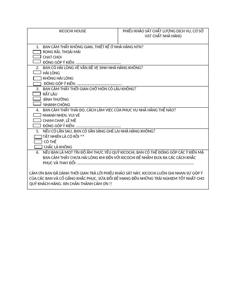 PHIEU I KHAO SAT 2 | PDF