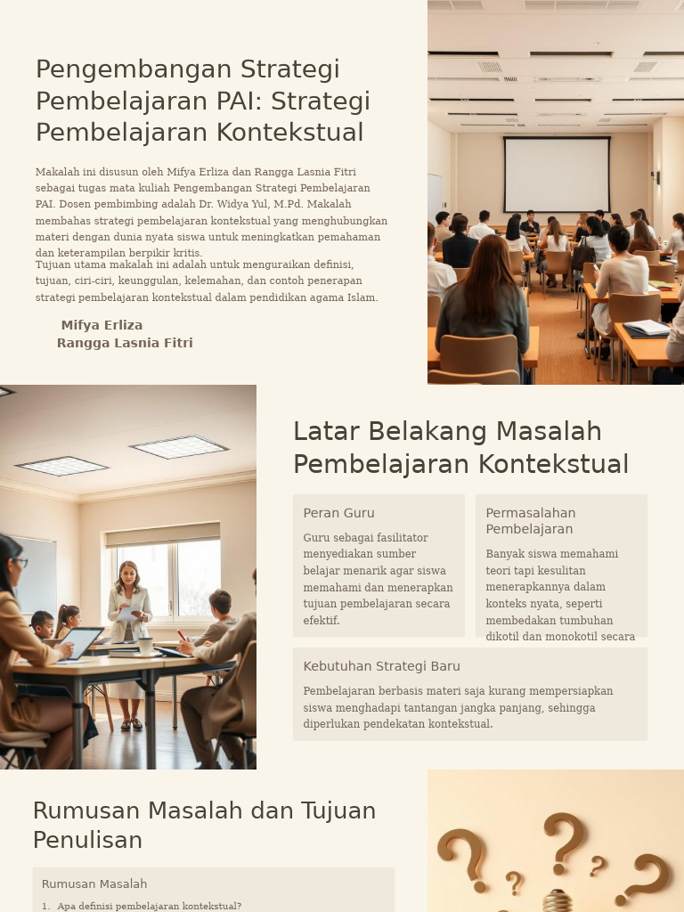 PPT Kel. 5 Strategi Pembelajaran Kontekstual Ok | PDF