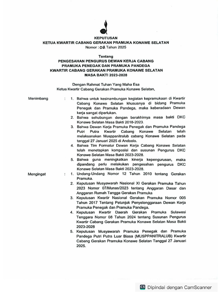 SK DKC Konsel 2023-2028 | PDF