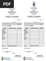 Students Clearance Form | PDF