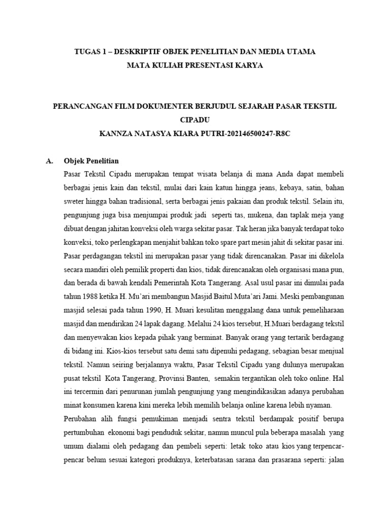 Kannza Natasya Kiara Putri - 202146500247 - Presentasi Karya - R8C | PDF