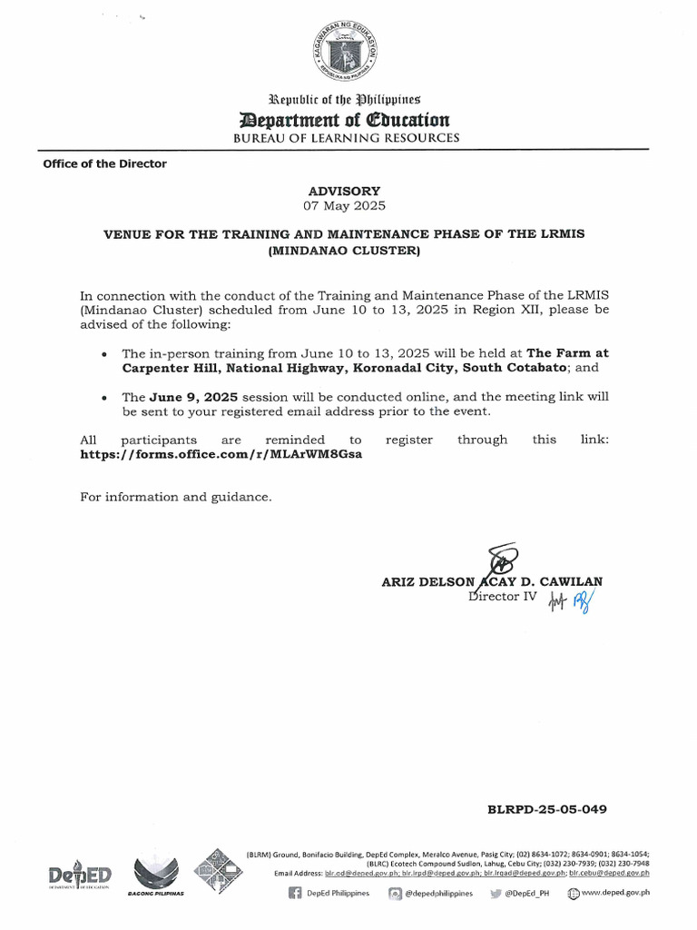 Lrmis BLRPD-25-05-049 | PDF