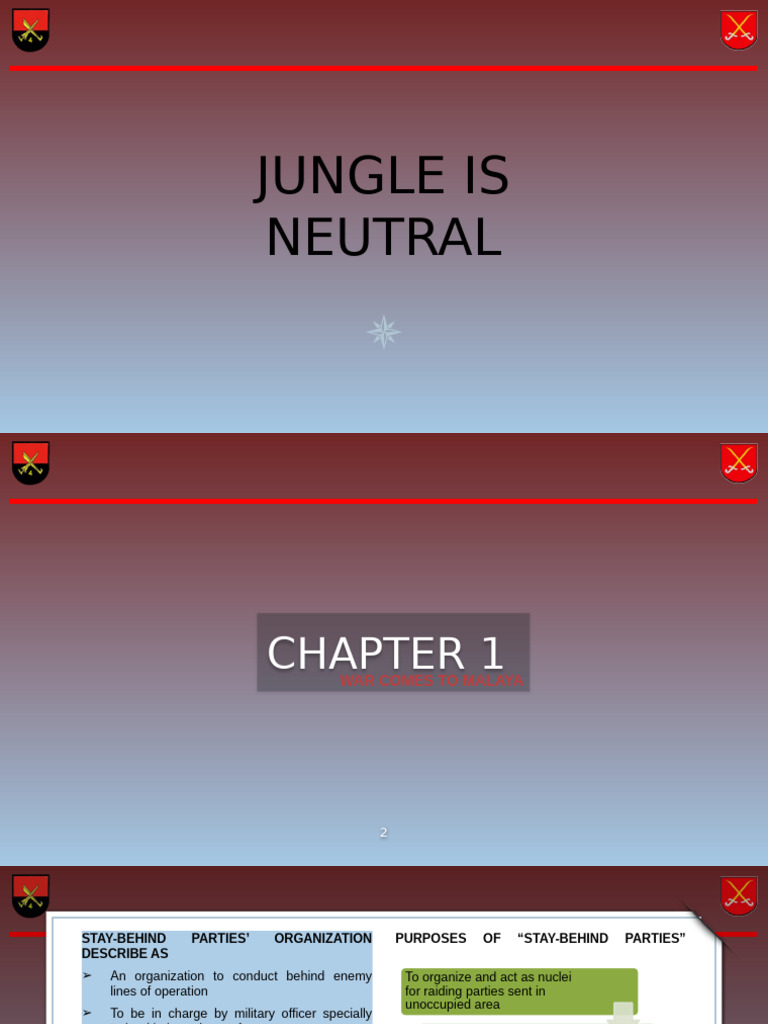 Jungle Is Neutral (Notes) | PDF | Ambush | Reconnaissance