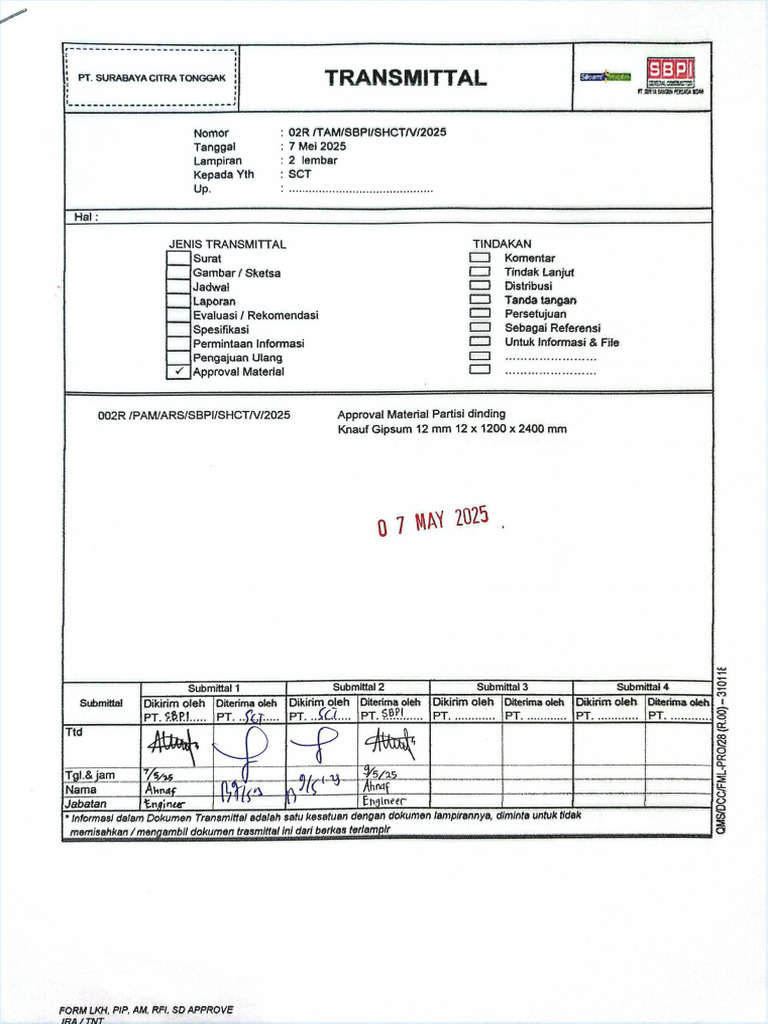 002 PAM-Partisi Gipsum | PDF