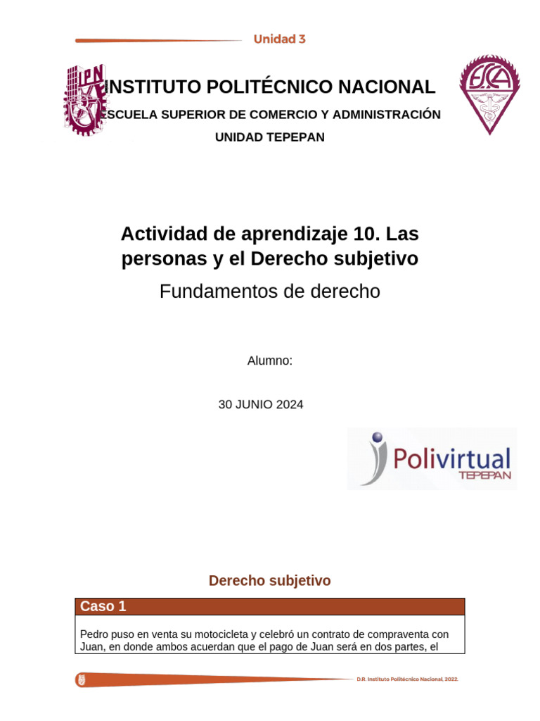 Act10 UA | PDF | Propiedad | Justicia