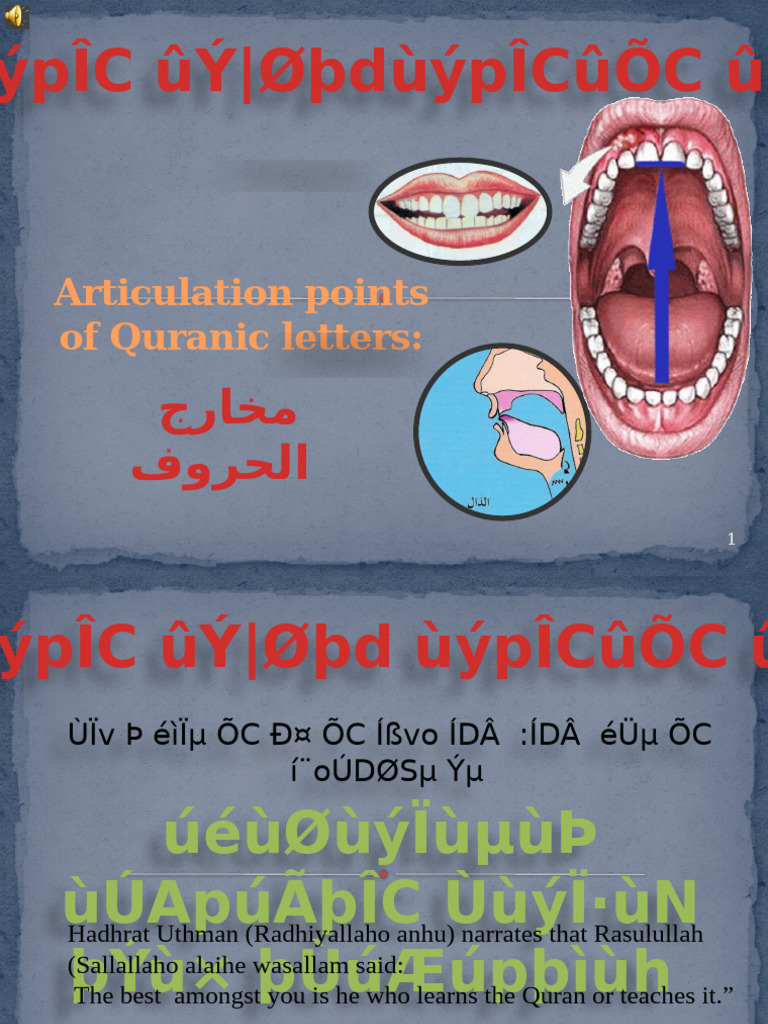 Articulation Points of Quranic Letters | PDF | Quran | Islam