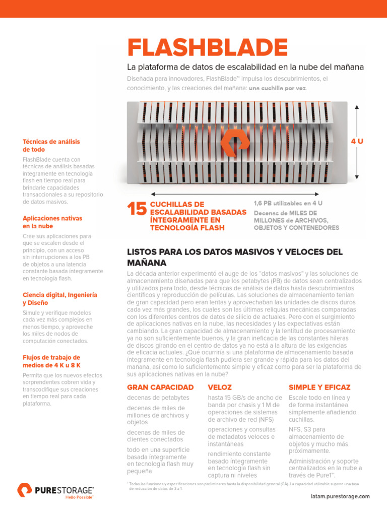 Pure FlashBlade ds4p 01 | PDF | Calidad de servicio | Arquitectura de ...