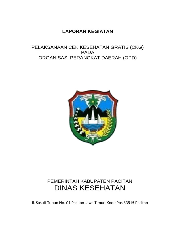 Laporan Hasil Kegiatan CKG Dinkes | PDF