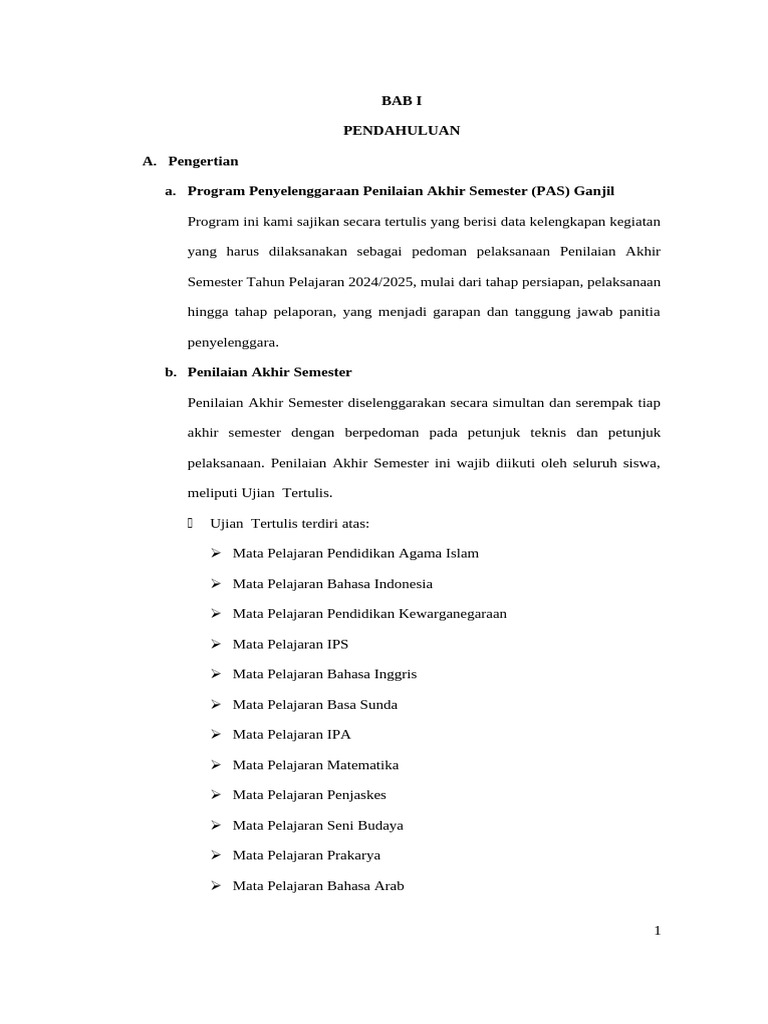 Program Kerja PTS 2024 | PDF