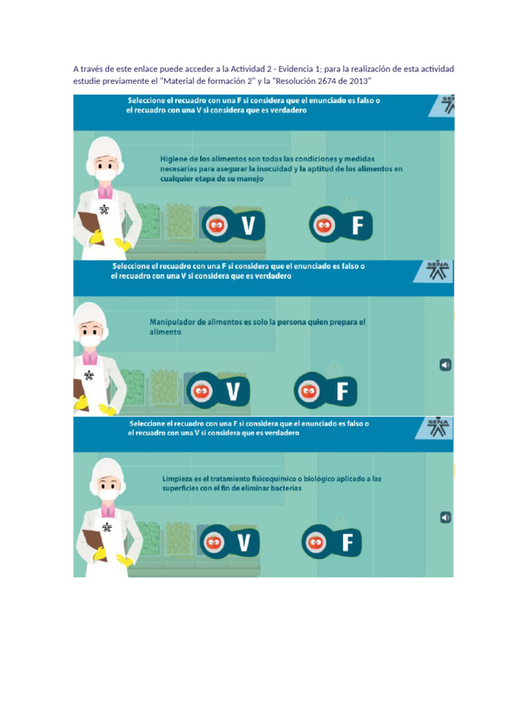 Actividad Interactiva Resolución 2674 de 2013 | PDF