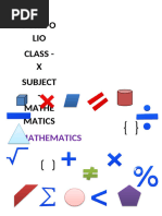 Maths Portfolio (COVER Page) - GR | PDF