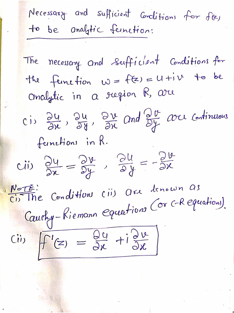 Complex Differentiation | PDF