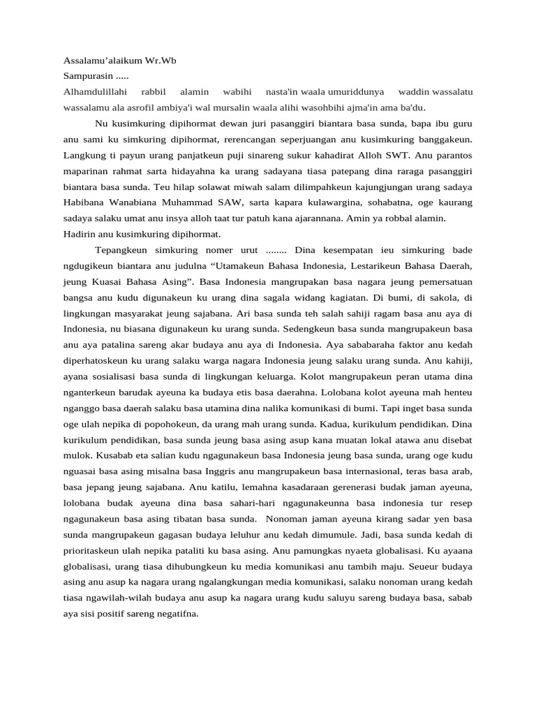 Lomba Biantara Sunda (Autorecovered) | PDF