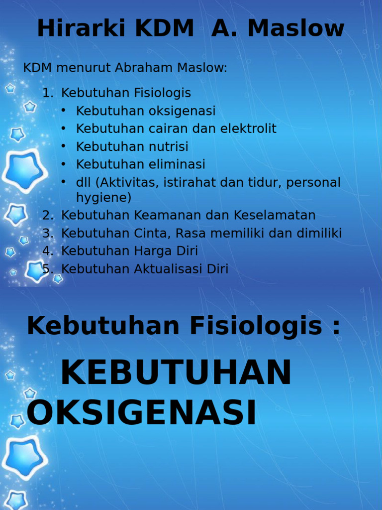KDM - Kebutuhan Oksigenasi | PDF