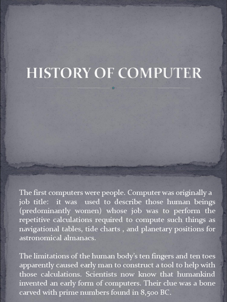 Topic 1. HISTORY OF COMPUTER | PDF | Office Equipment | Computer Architecture