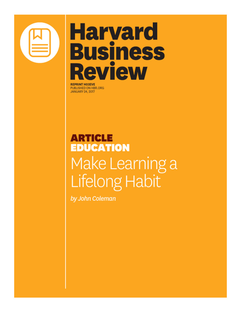 2017 01 Make Learning A Lifelong Habit | PDF | Learning | Copyright