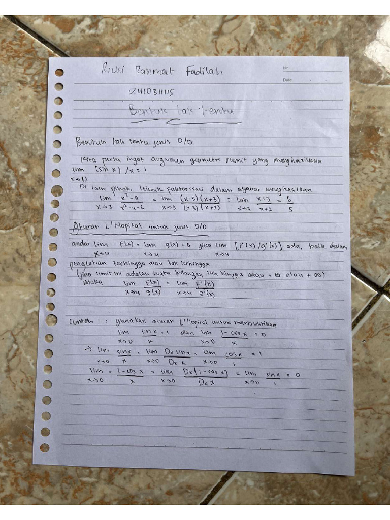 Resume Kalkulus Rizki Rahmat Fadilah | PDF