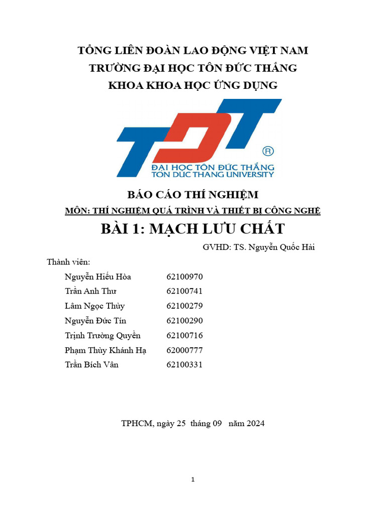 N07-T04-Bài 1 Mạch Lưu Chất | PDF