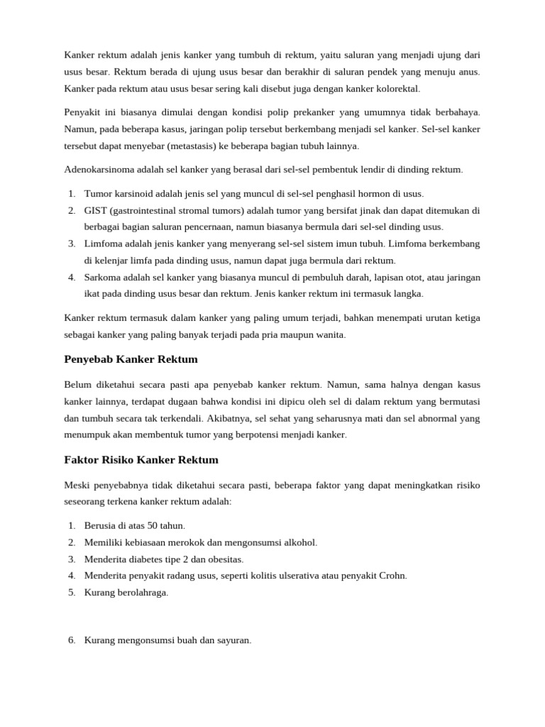 Kanker Rektum | PDF